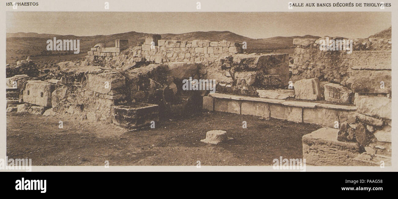 198 Phaestos Salle aux bancs décorés de triglyphes - Baud-bovy Daniel ...