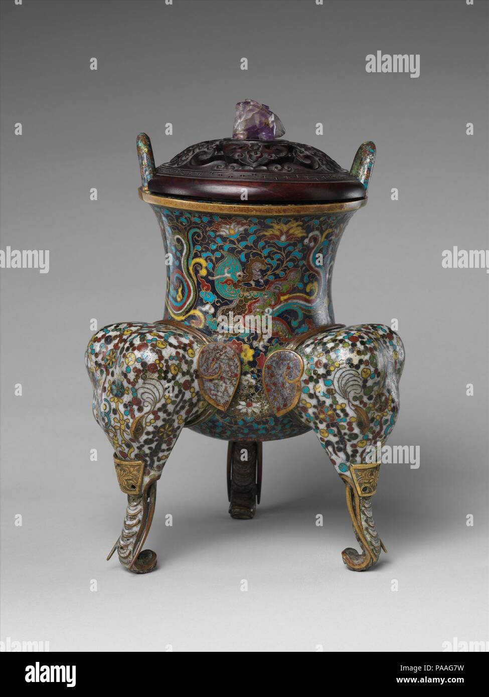 Incense Burner. Culture: China. Dimensions: H. (vessel) 13 in. (33 cm ...
