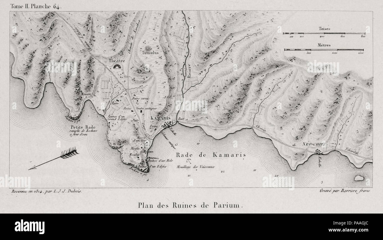 200 Plan des ruines de Parium - Choiseul-gouffier Gabriel Florent ...