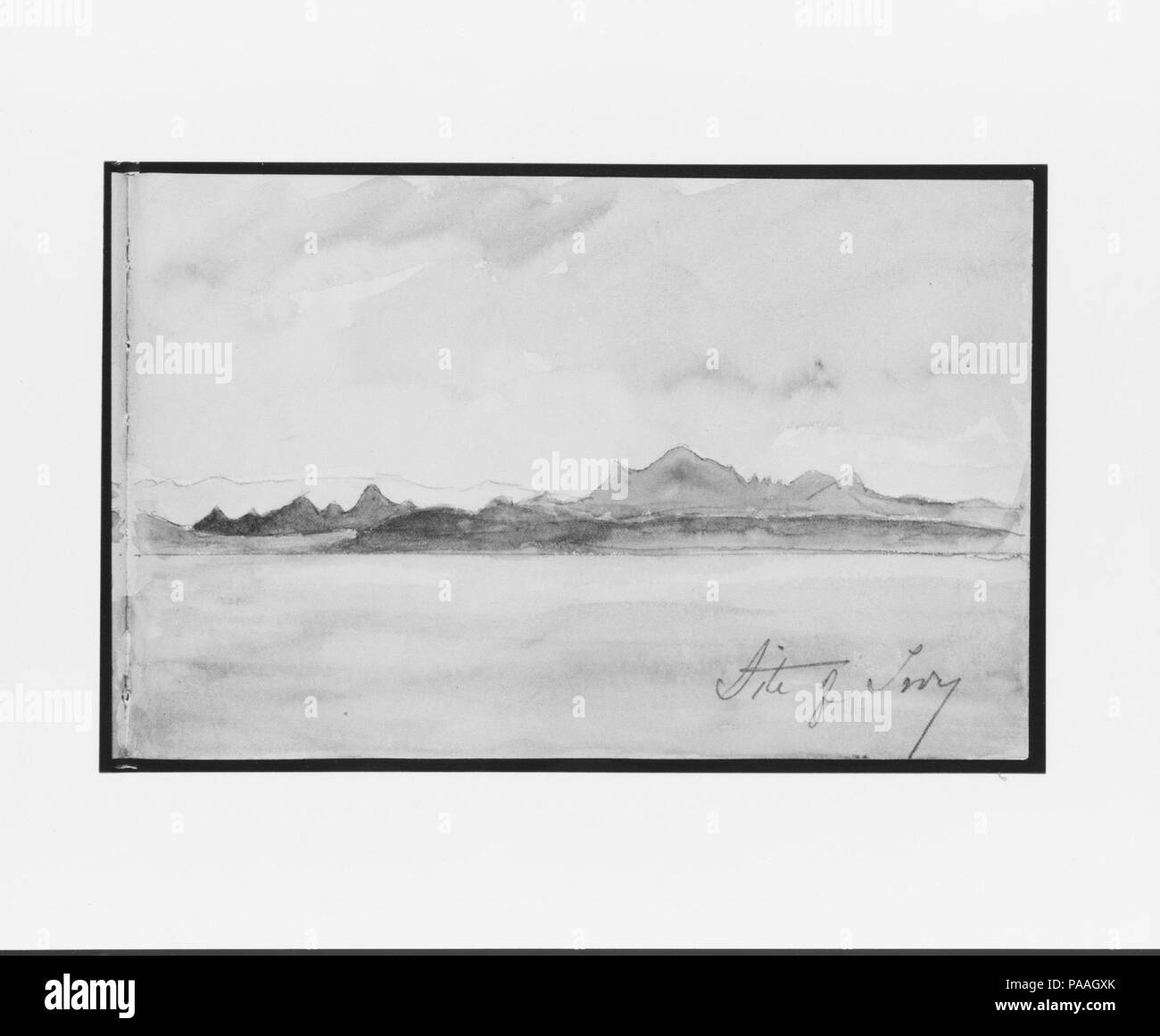 Site of Troy (from Sketchbook). Artist: Mary Newbold Sargent (1826-1906). Dimensions: 5 1/4 x 8 ...