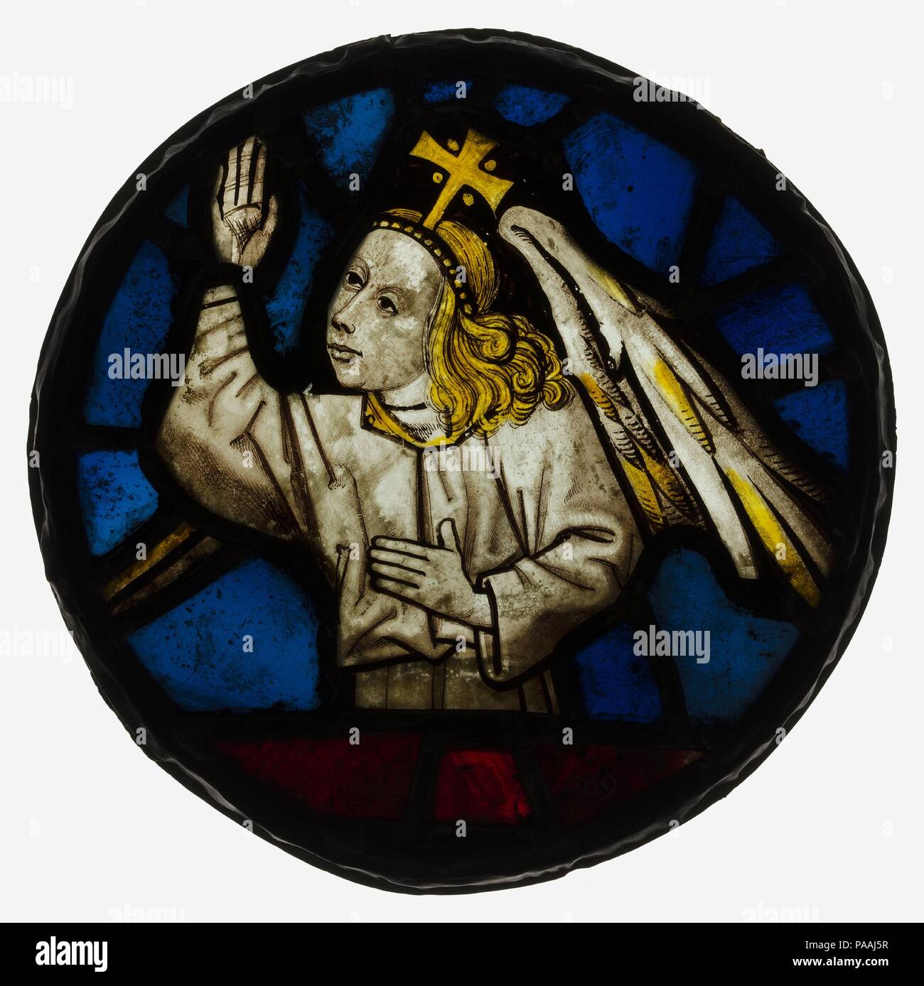Roundel with an Angel. Culture: British. Dimensions: 9 3/8 × 1/2 in ...