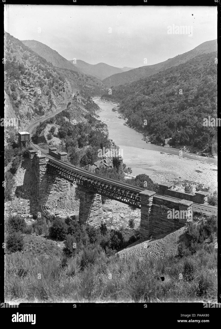 Railway bridge in central Black and White Stock Photos & Images - Alamy