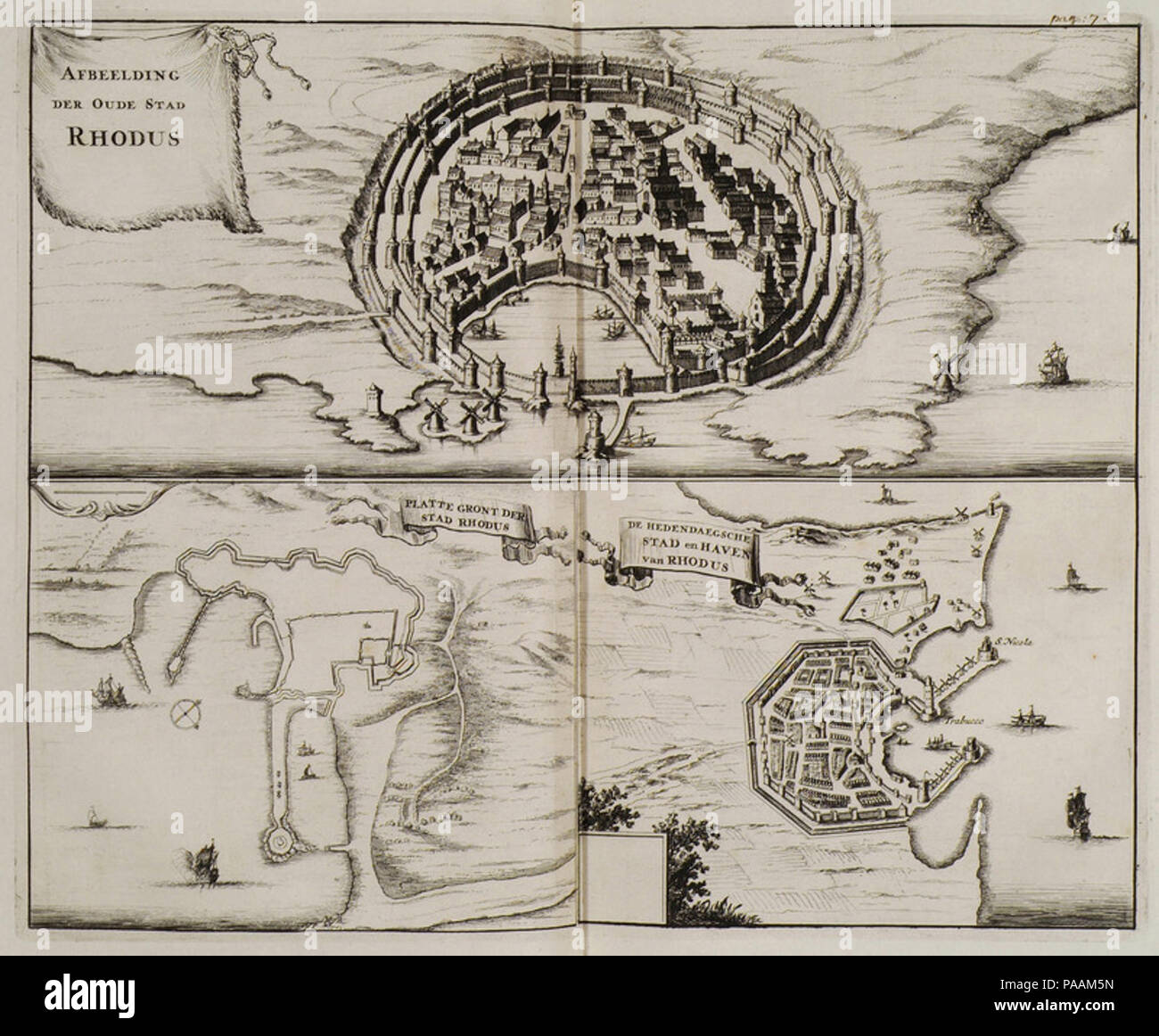216 Rhodus - Dapper Olfert - 1688 Stock Photo - Alamy