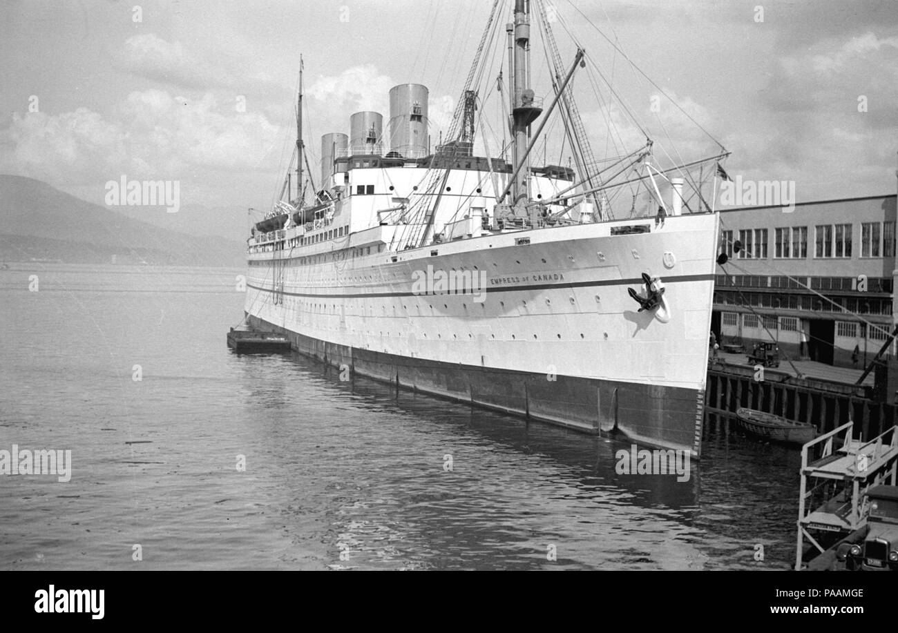 219 RMS Empress of Canada docked at Vancouver June 1936 Stock Photo - Alamy 219 RMS Empress of Canada docked at Vancouver June 1936 Stock Photo - Alamy