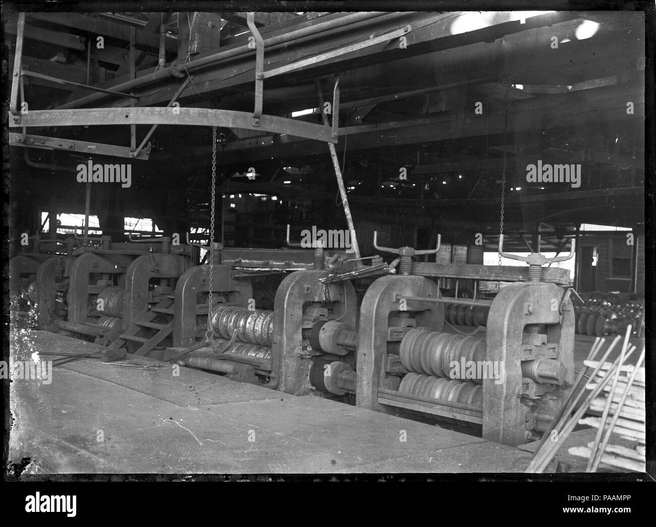 221 Rolling machinery in an iron mill at Burnside, Otago ATLIB 244766 ...