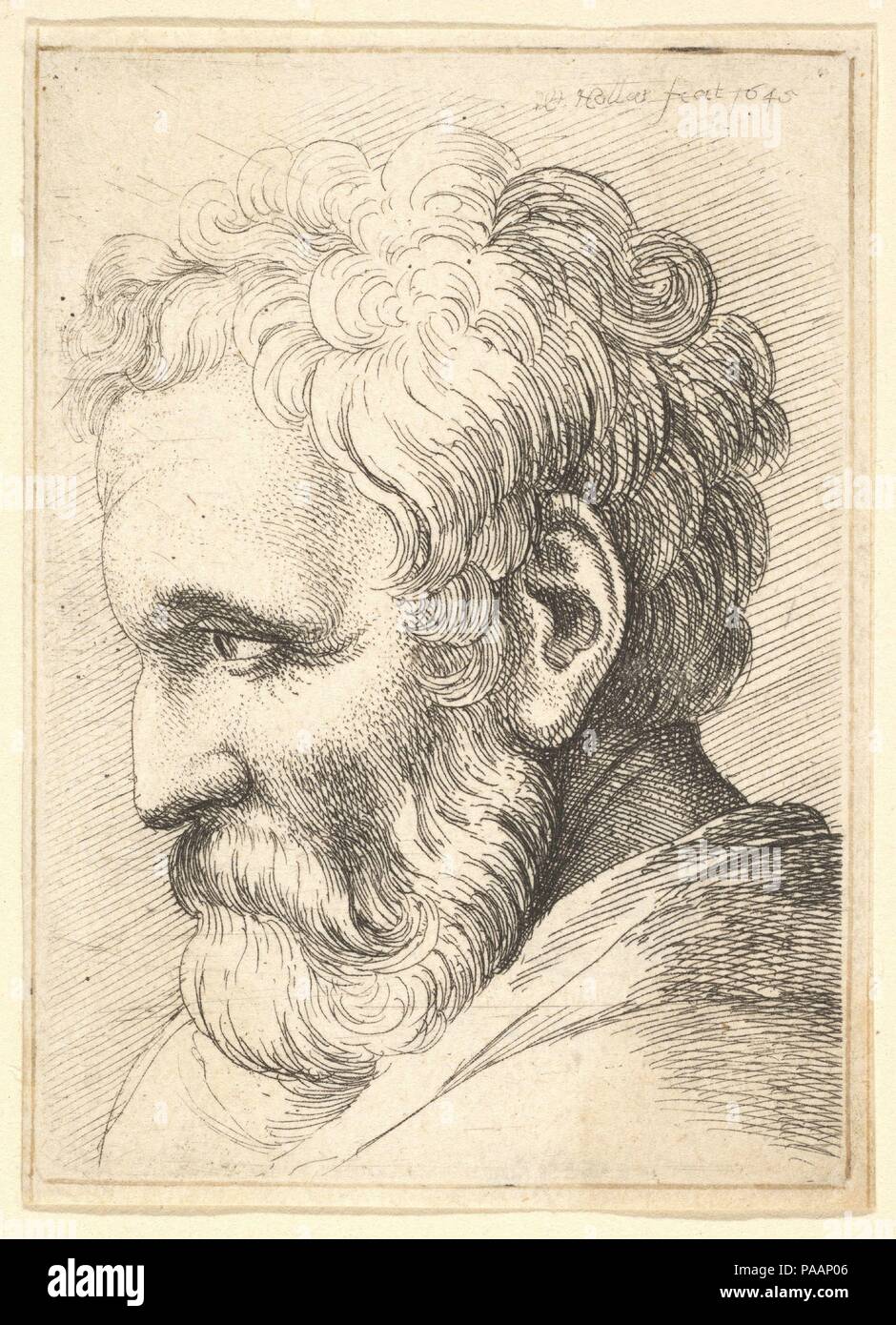Bearded old man. Artist: Wenceslaus Hollar (Bohemian, Prague 1607-1677 ...
