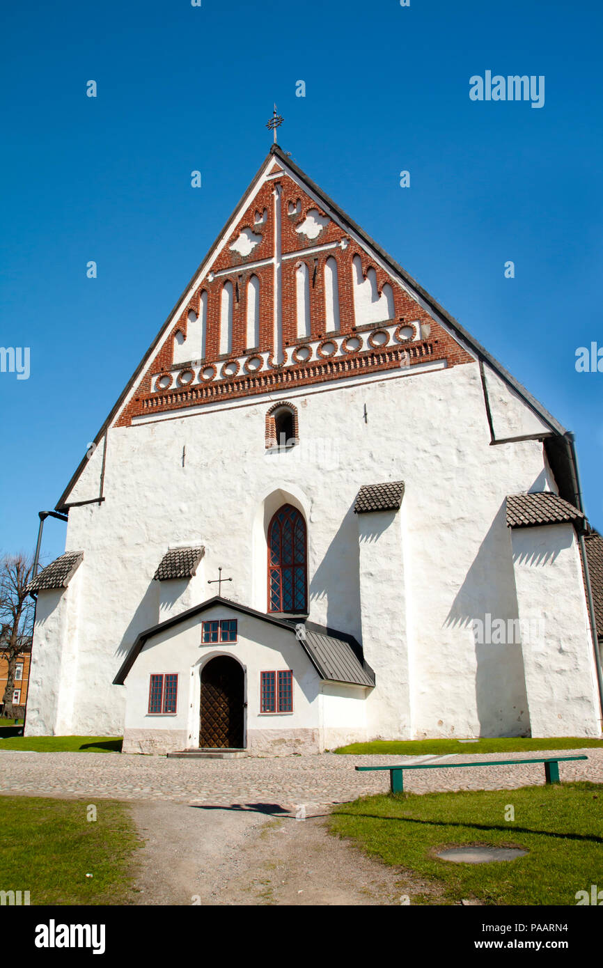 View of medieval church Porvoo cathedral, Finland Stock Photo - Alamy