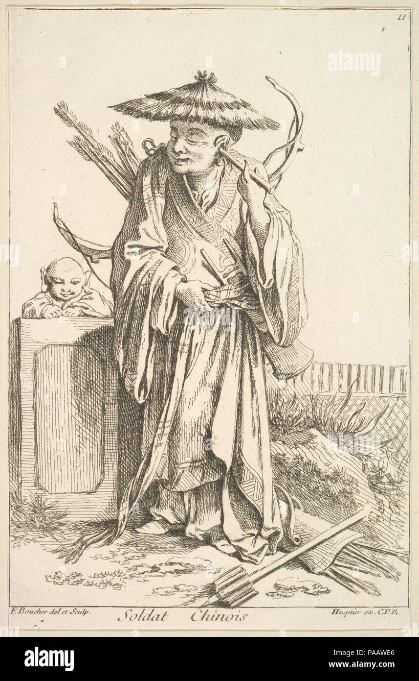 Chinese Soldier. Artist: François Boucher (French, Paris 1703-1770 ...