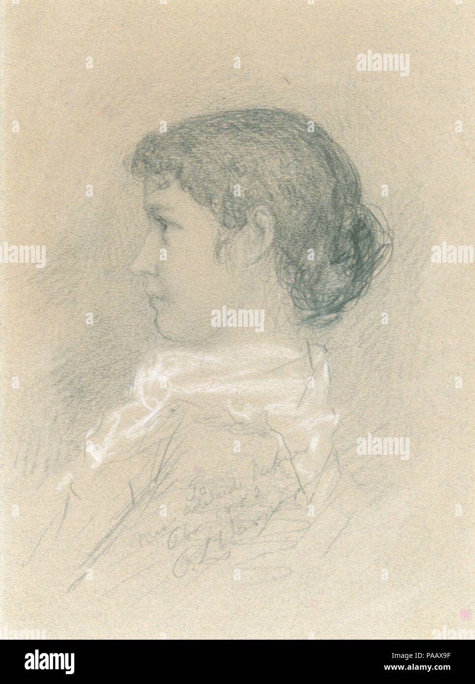 Adelaide Napier. Artist: Olin Levi Warner (American, West Suffield ...