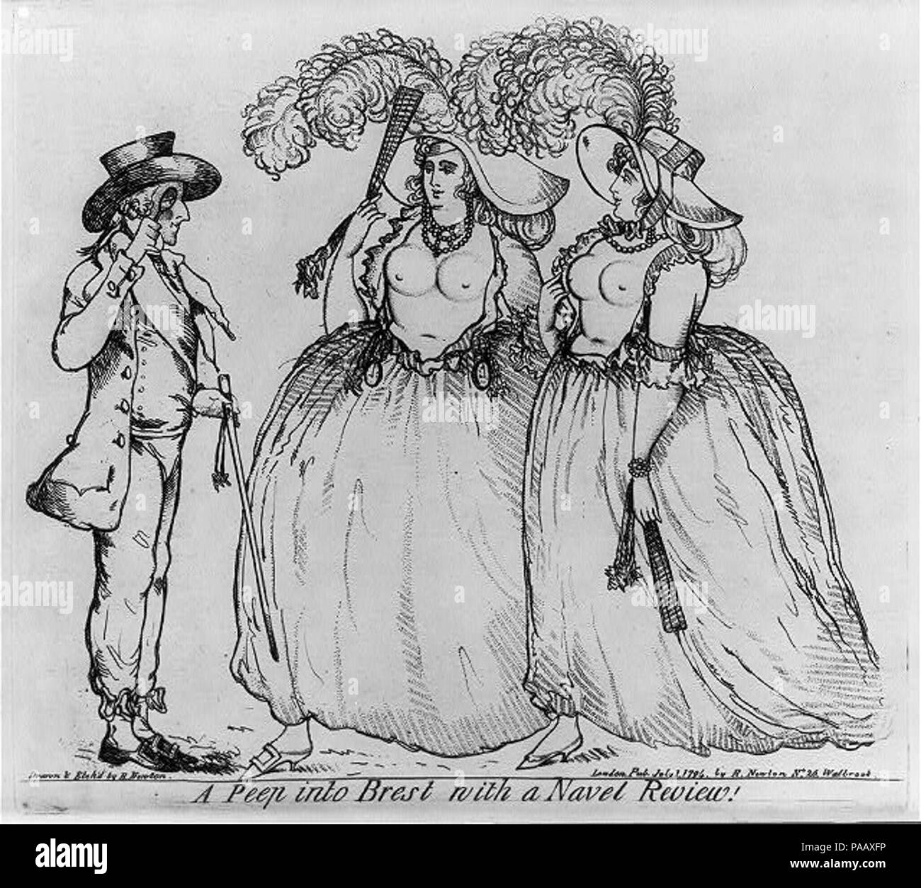 A peep into Brest with a navel review! - drawn & etch'd by R. Newton ...