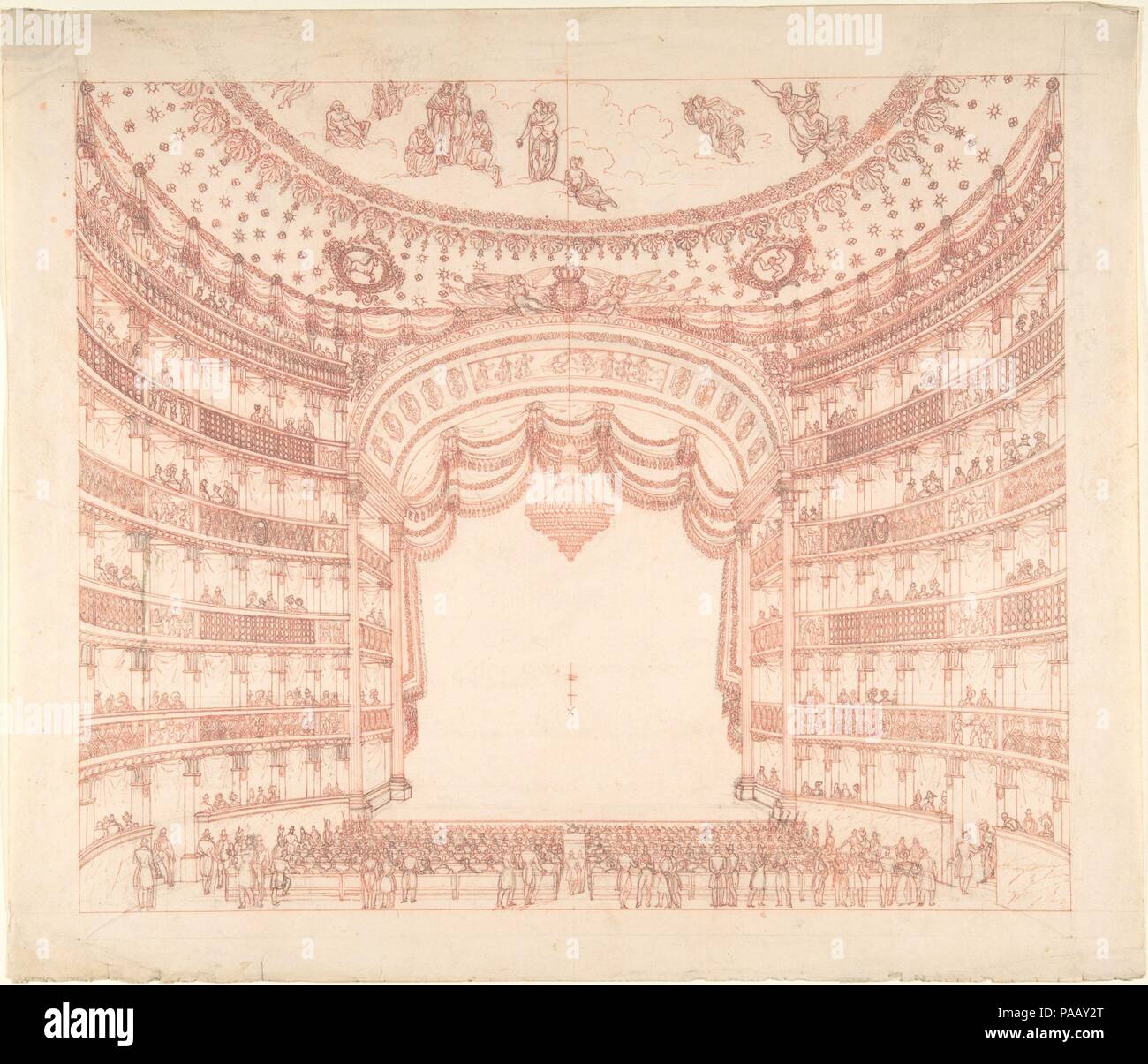 Empty Stage. Artist: Anonymous, Italian, 19th century. Dimensions: 11-5 ...