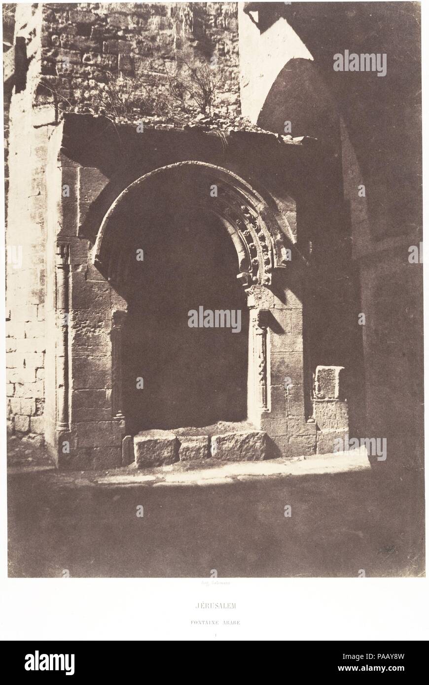 Jérusalem, Fontaine Arabe, 1. Artist: Auguste Salzmann (French, 1824 ...