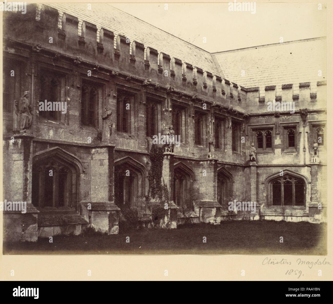 Cloisters, Magdalen. Artist: Alfred Capel Cure (British, 1826-1896 ...