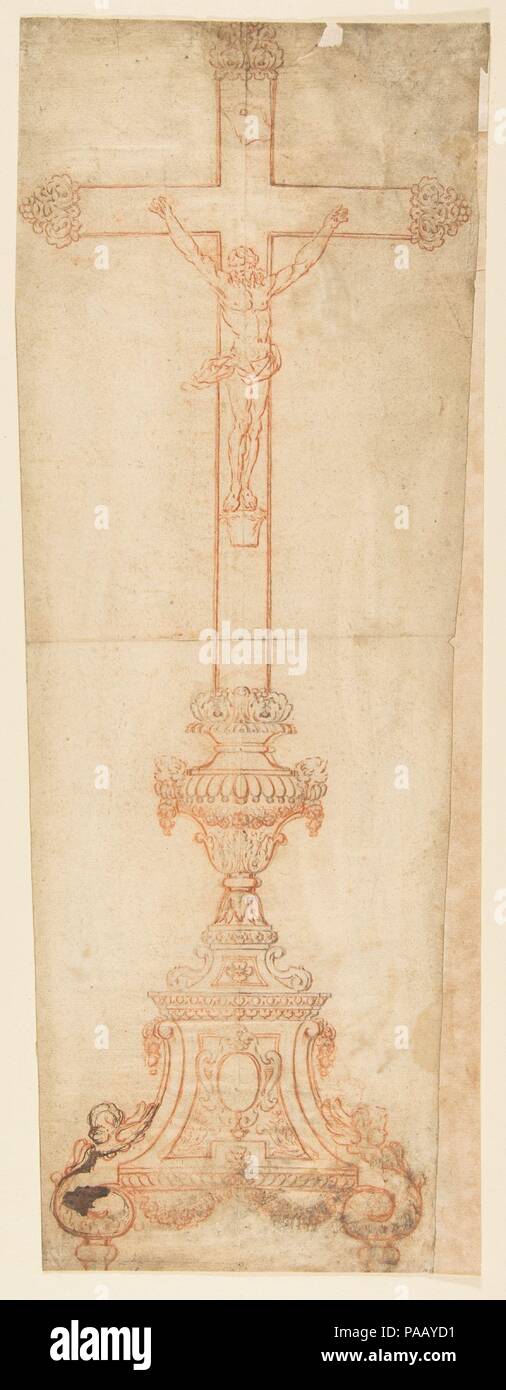 Design for a Crucifix. Artist: Attributed to Anonymous, French, 18th ...