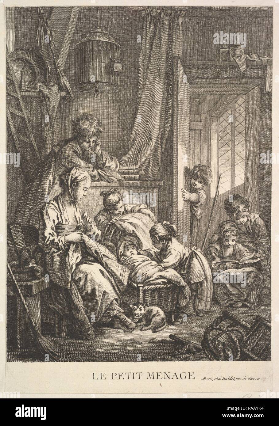 The Small Household. Artist: After François Boucher (French, Paris 1703 ...