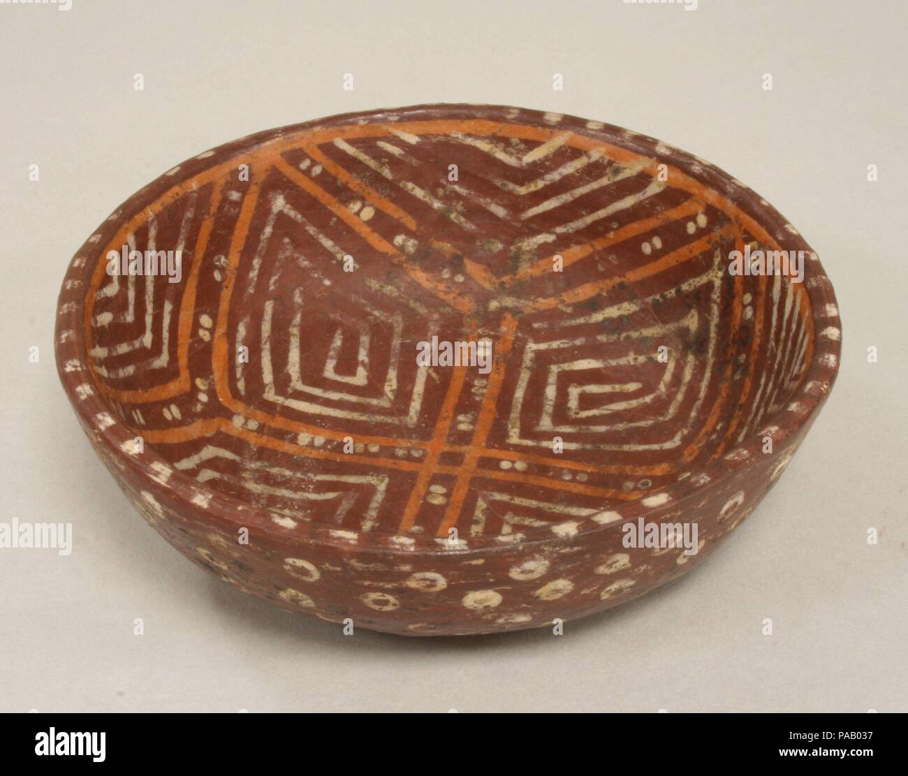 Bowl with Geometric Design. Culture: Mexican. Dimensions: Height 1-5/8 ...