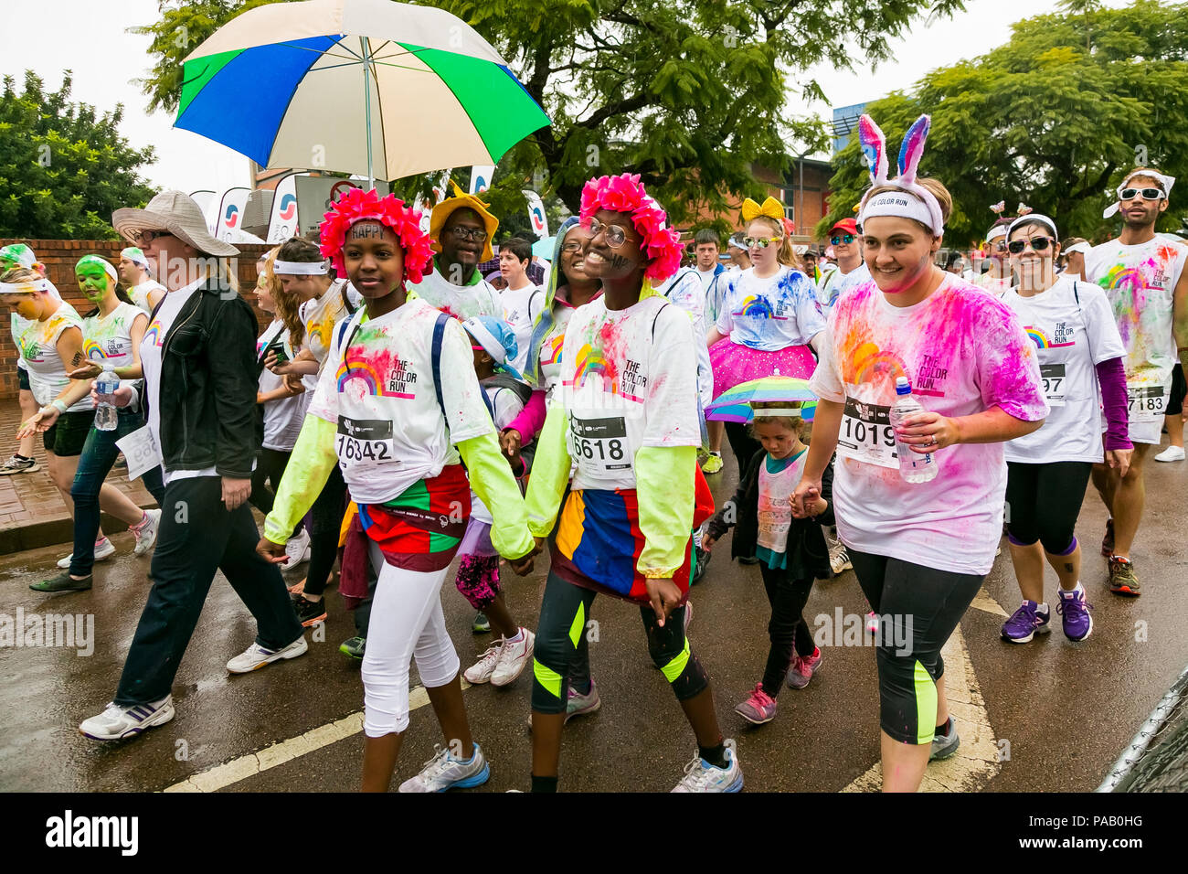 Pretoria, South Africa, May 14, 2016, Diverse people running in The ...