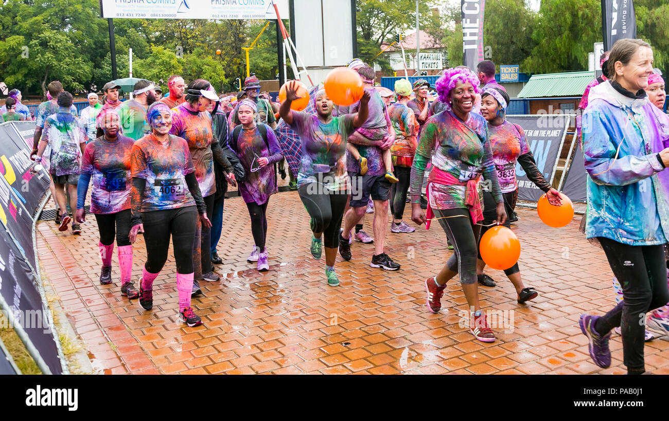 Pretoria, South Africa, May 14, 2016, Diverse people running in The ...