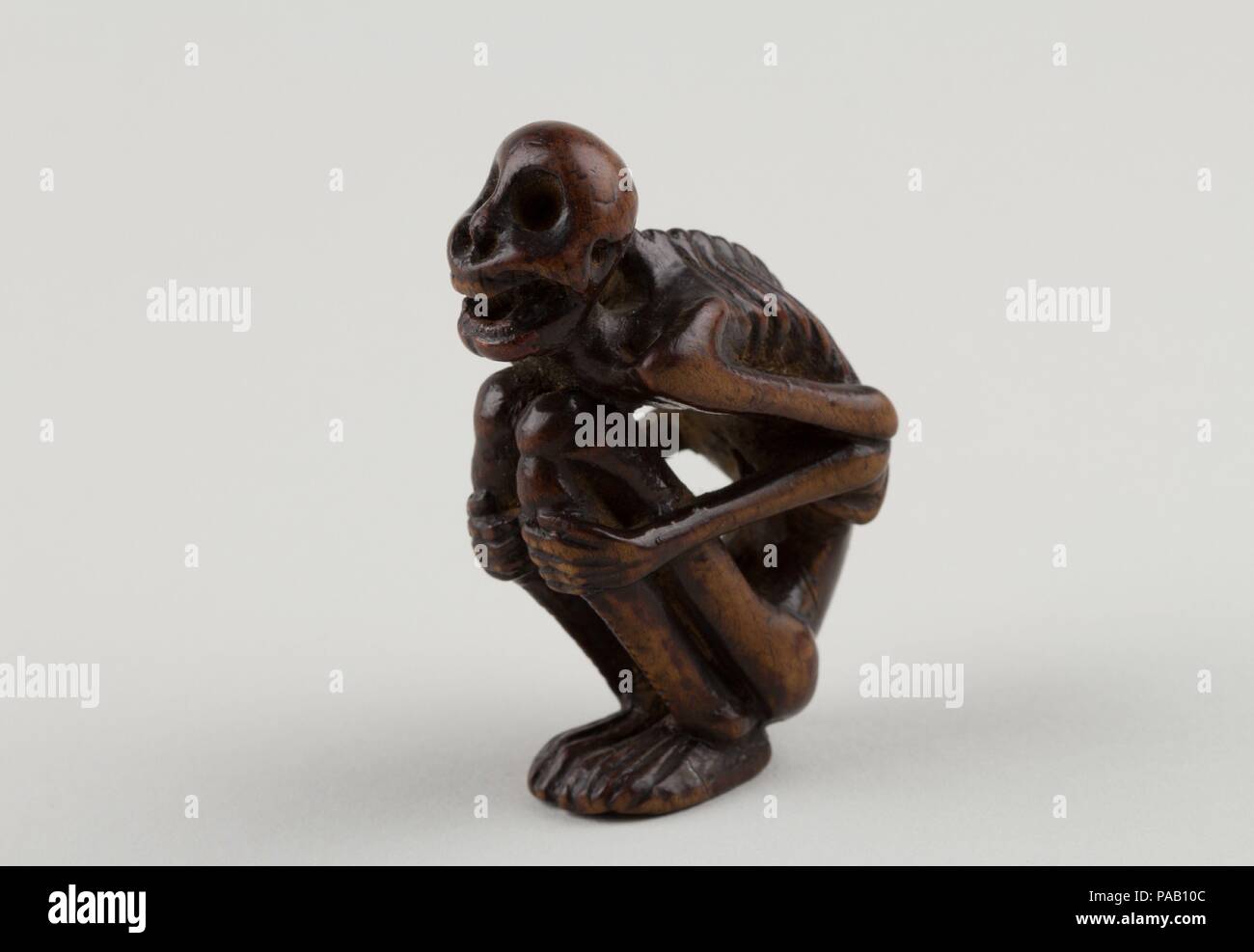 Netsuke of Crouching Figure of a Skeleton. Culture: Japan. Dimensions ...