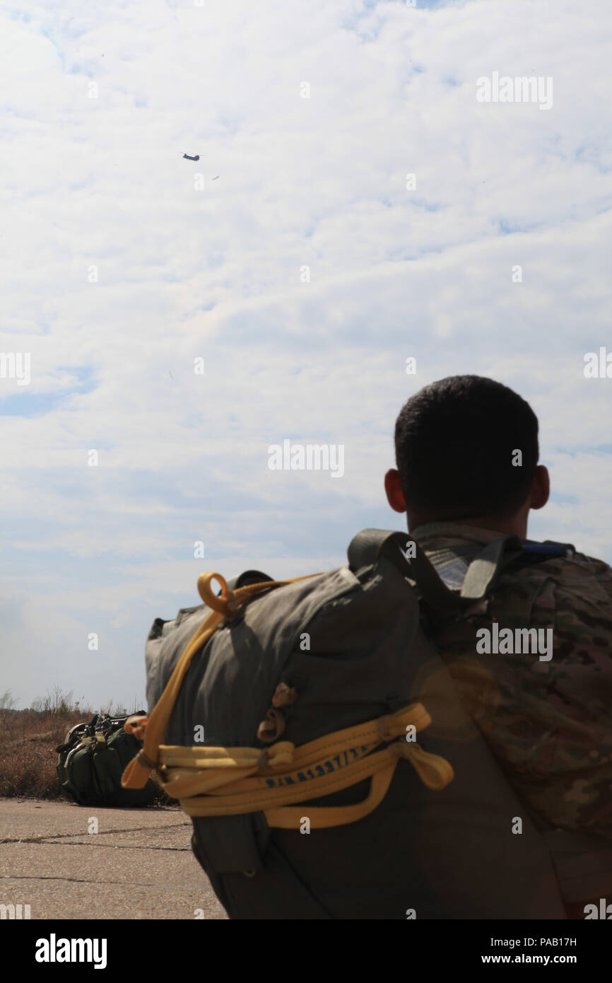 U.S. Army paratrooper with B Co. 112th Signal Bn., 528th Special ...
