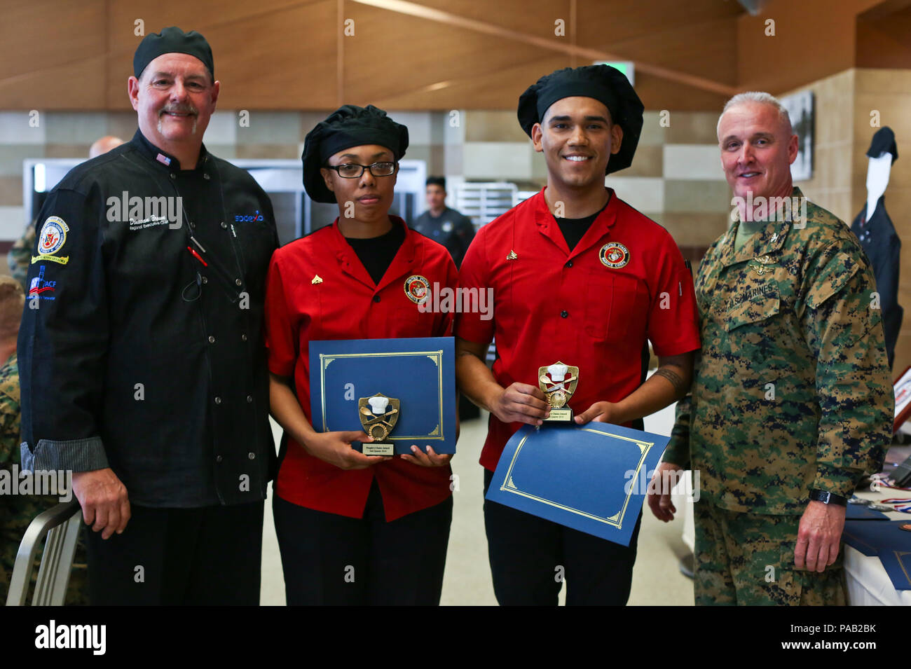 From left, Chef Donovan Brown, Regional Executive Chef of Sodexo, U.S ...