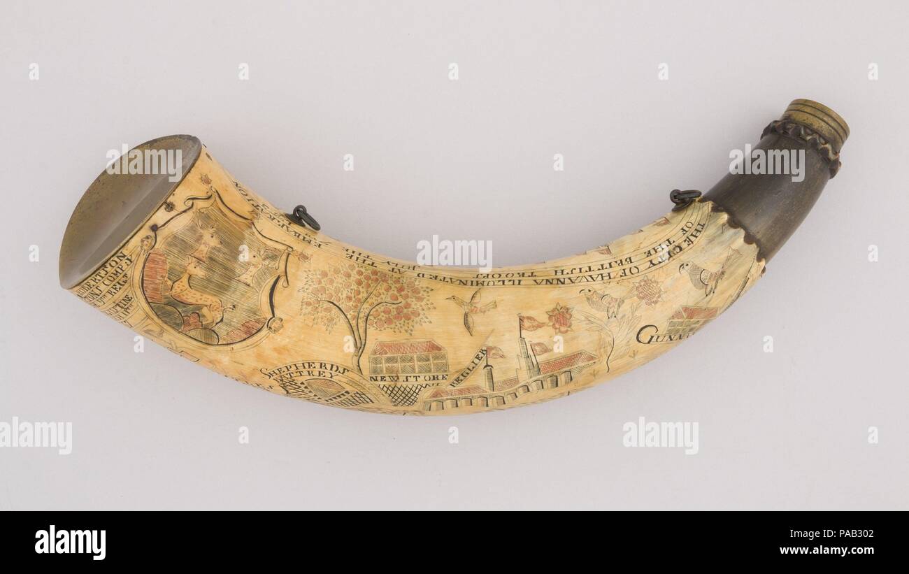 Powder horns at museum hi-res stock photography and images - Alamy