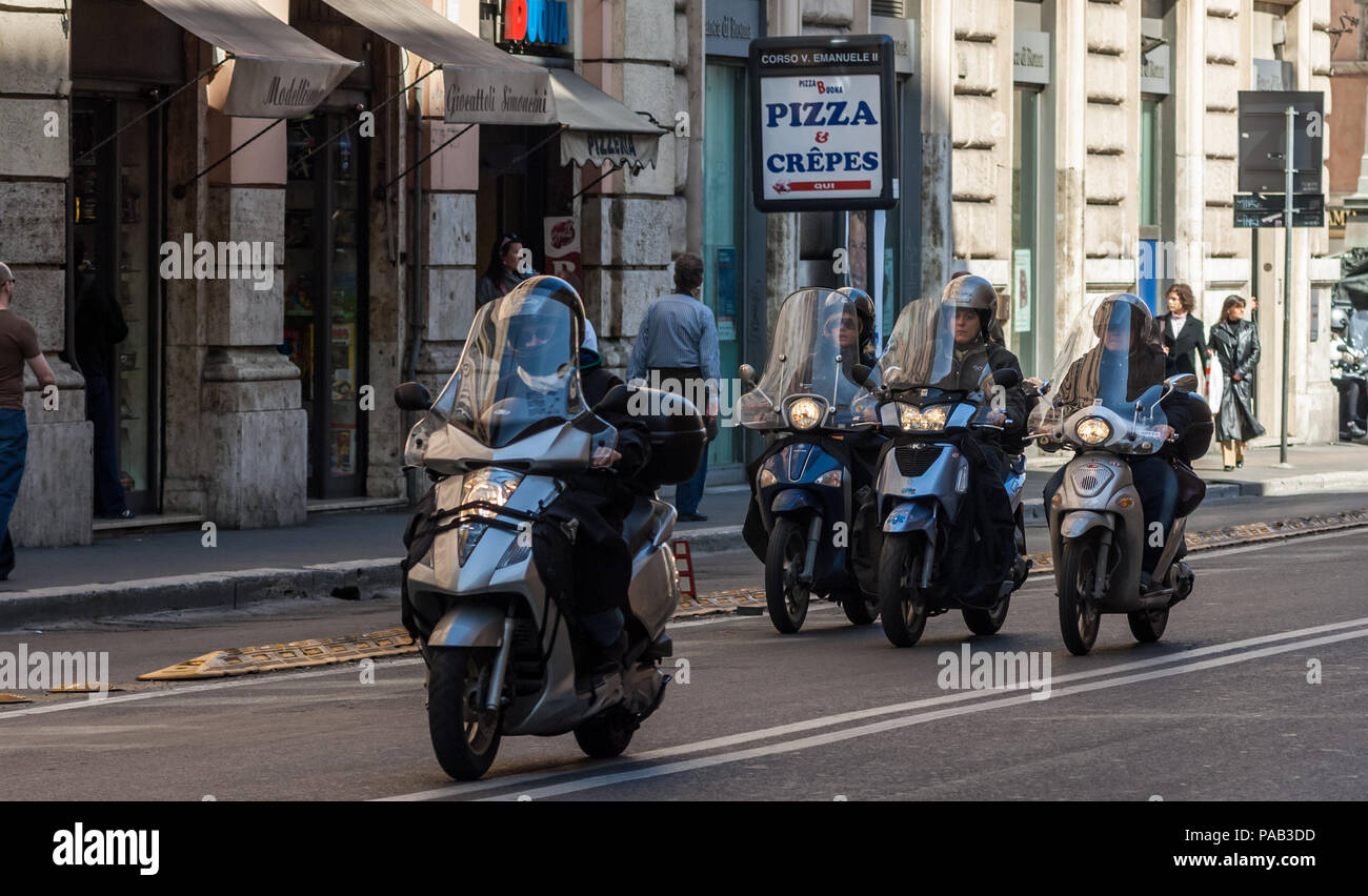 Scooter Riders In Rome High Resolution Stock Photography and Images - Alamy