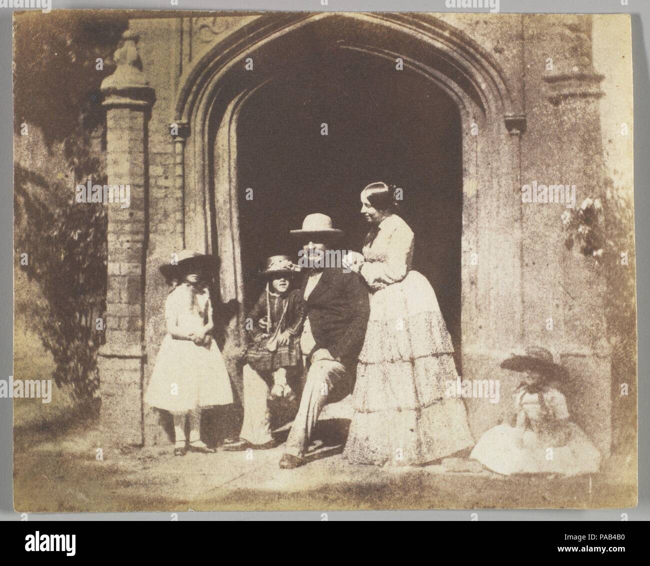 Family Group Portrait Posed in Doorway. Artist: Calvert Richard Jones ...