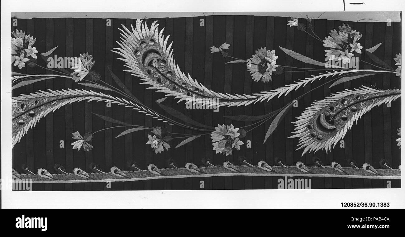 Dress border. Culture: French. Dimensions: L. 21 1/2 x W. 8 1/2 inches ...