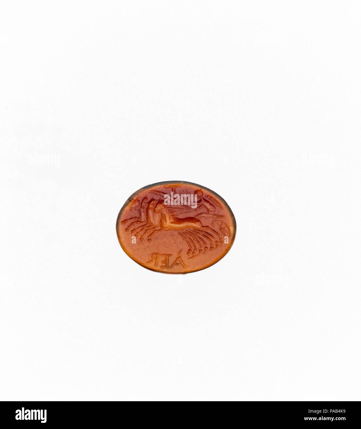 Sard ring stone. Culture: Roman. Dimensions: Length: 1/2 in. (1.2 cm ...