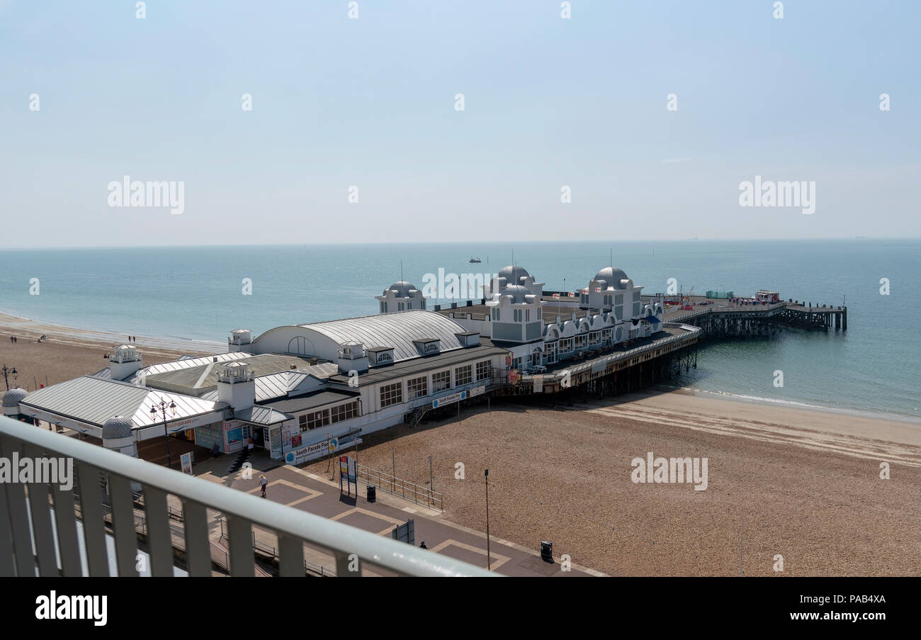 Southsea, Portsmouth, England UK. An overview of the South Parade Pier ...