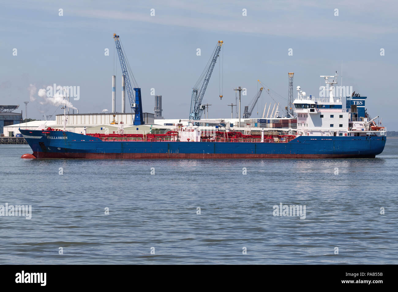 chemical tanker STELLA ORION of Tarbit Shiping in the port of Rotterdam ...