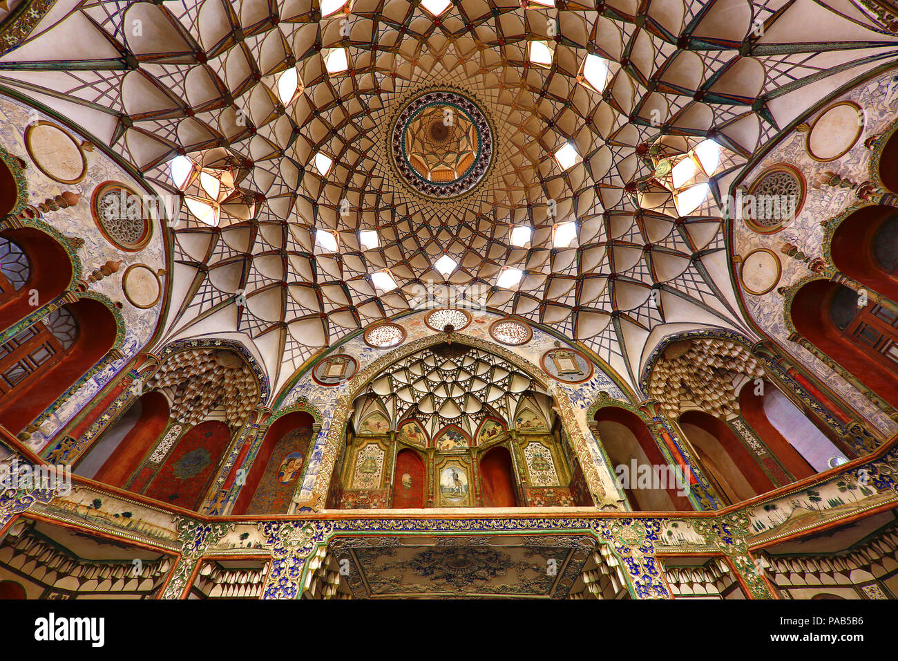 Dome and walls of the historical house known as Boroujerdi or Borujerdi ...