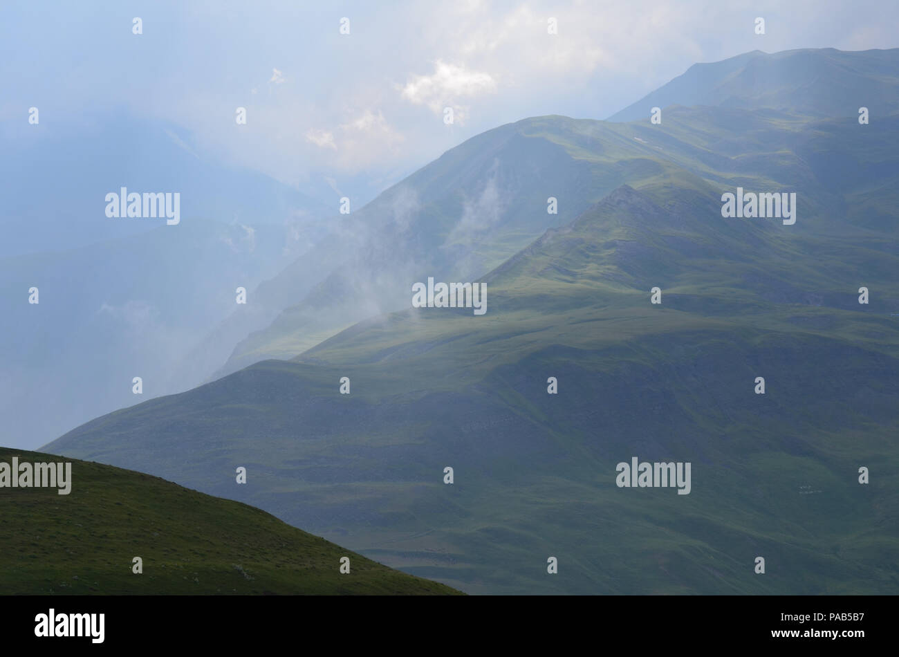 Mountains from the Greater Caucasus range in Shahdag National Park ...