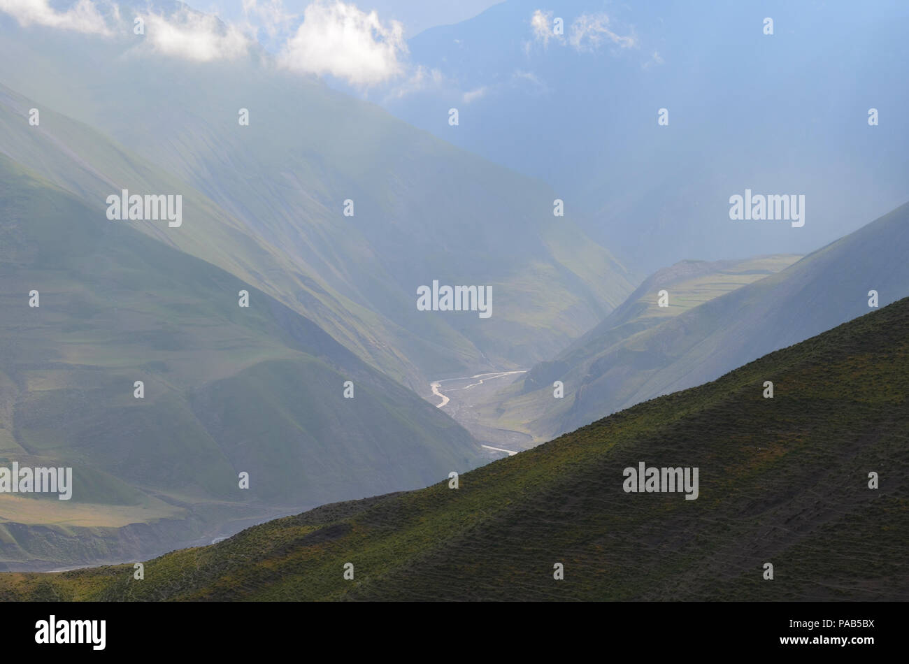 Mountains from the Greater Caucasus range in Shahdag National Park ...