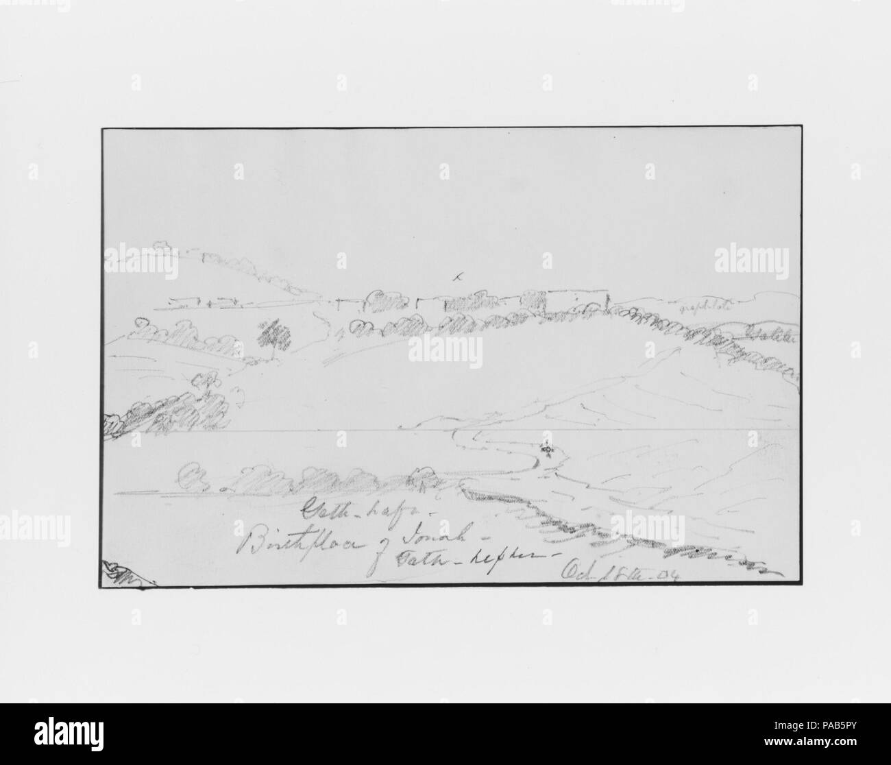 Geth-Lafa (from Sketchbook). Artist: Mary Newbold Sargent (1826-1906). Dimensions: 5 1/4 x 8 1/4 ...