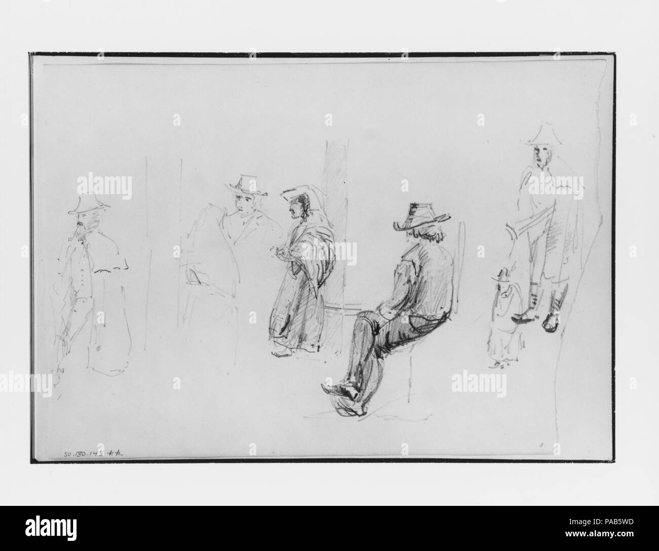 Figures (from Switzerland 1870 Sketchbook). Artist: John Singer Sargent ...