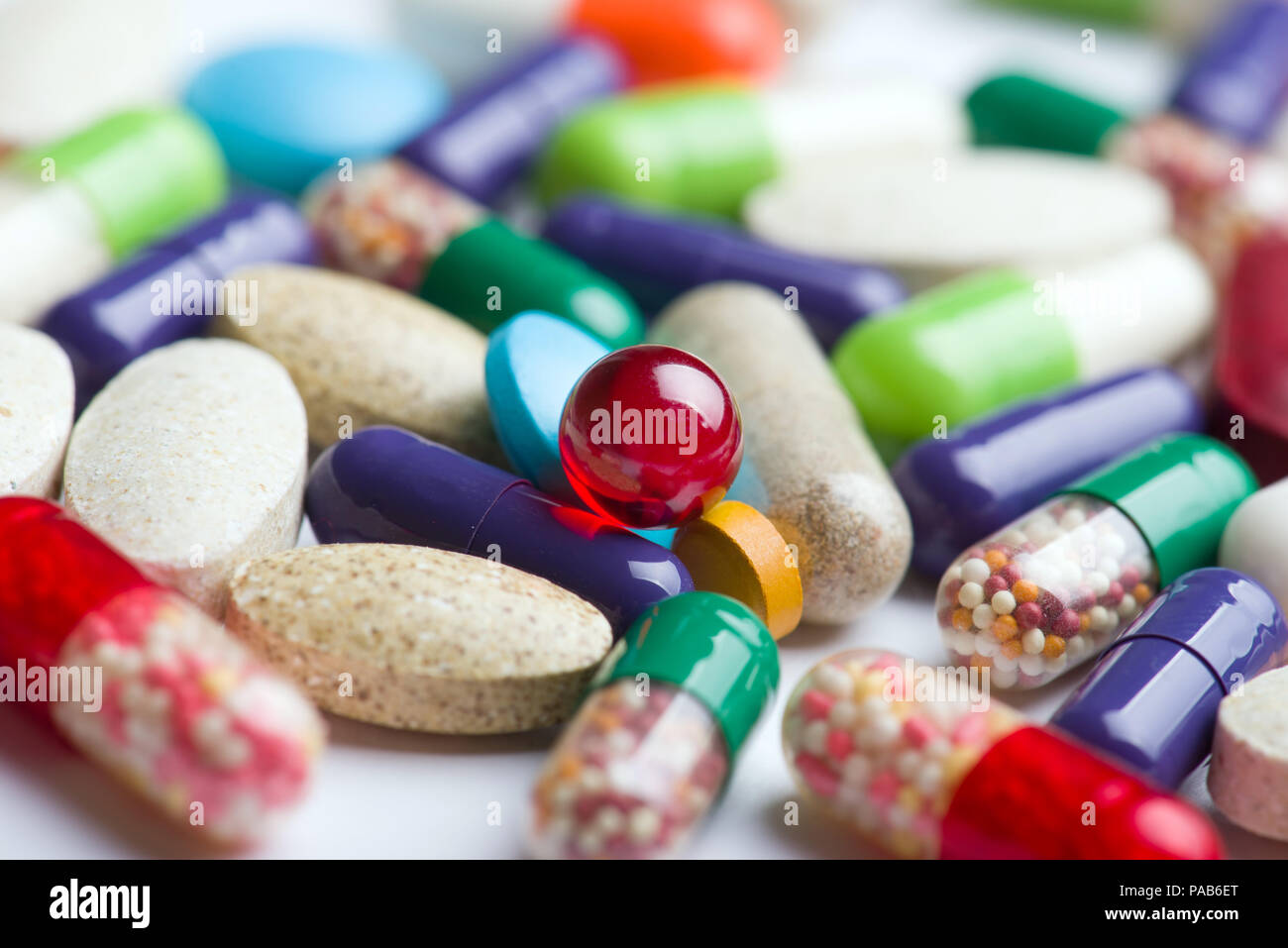 pills isolated on white background Stock Photo - Alamy