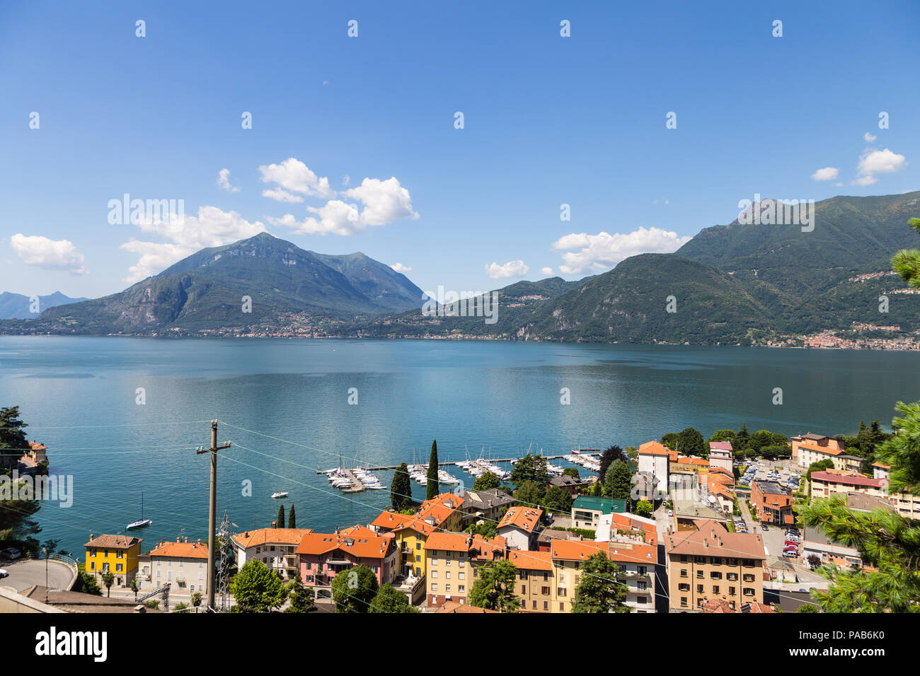 Stunning view of the Bellano town by the famous lake Como in the ...