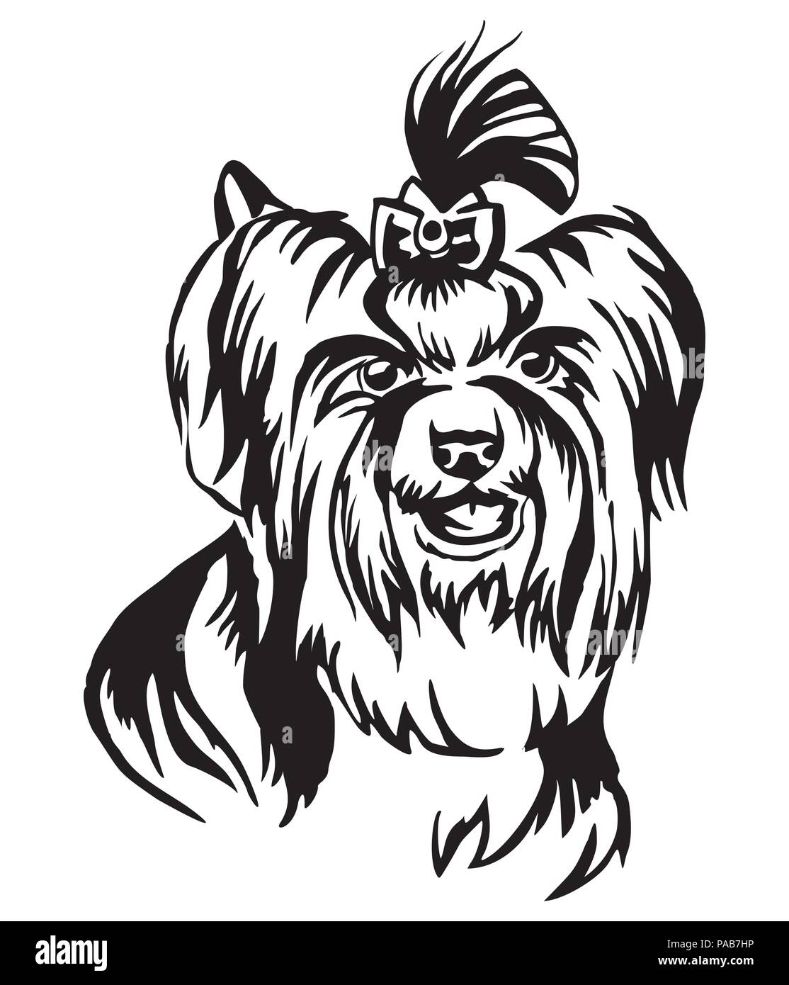 Yorkshire terrier vector vectors hi-res stock photography and images ...