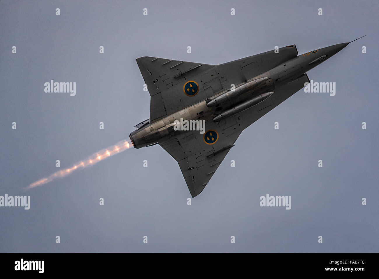 Swedish air force historic flight Saab J35J Draken Stock Photo - Alamy
