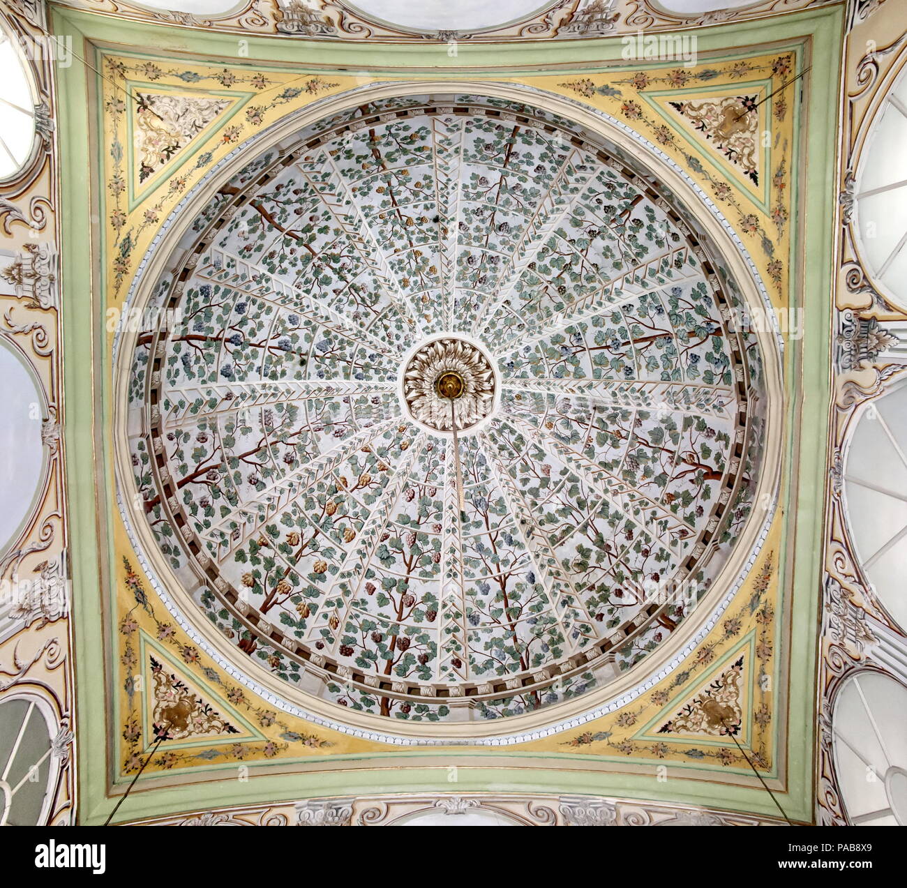 ISTANBUL - NOVEMBER 5: Hall of the Dowager Sultan ceiling, Topkapi ...