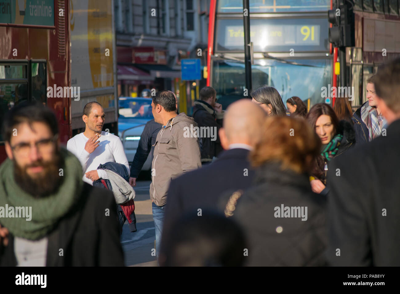 Two men chat walk hi-res stock photography and images - Alamy