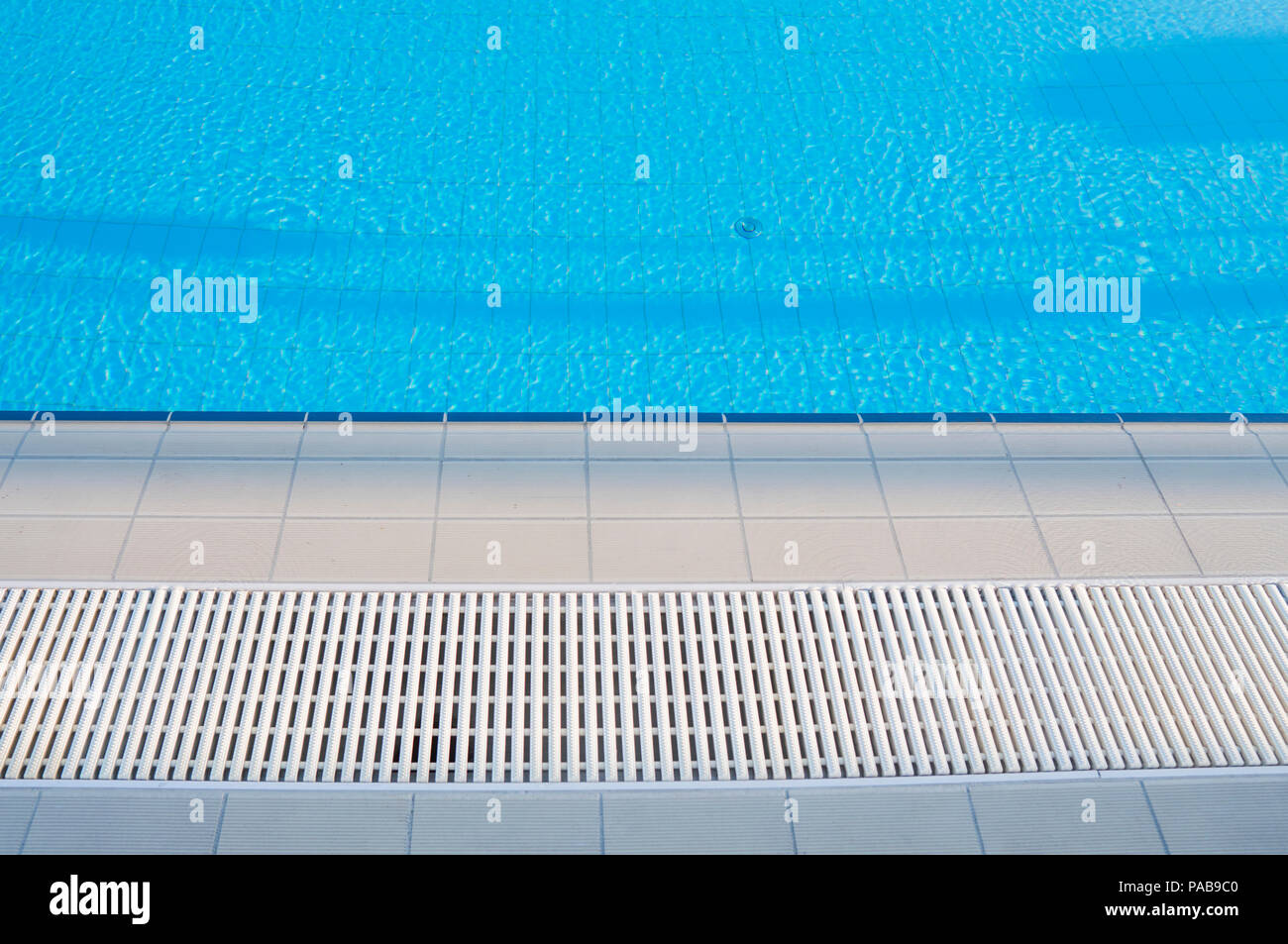 Outdoor sunny swimming pool with a beautifull clean blue water Stock ...