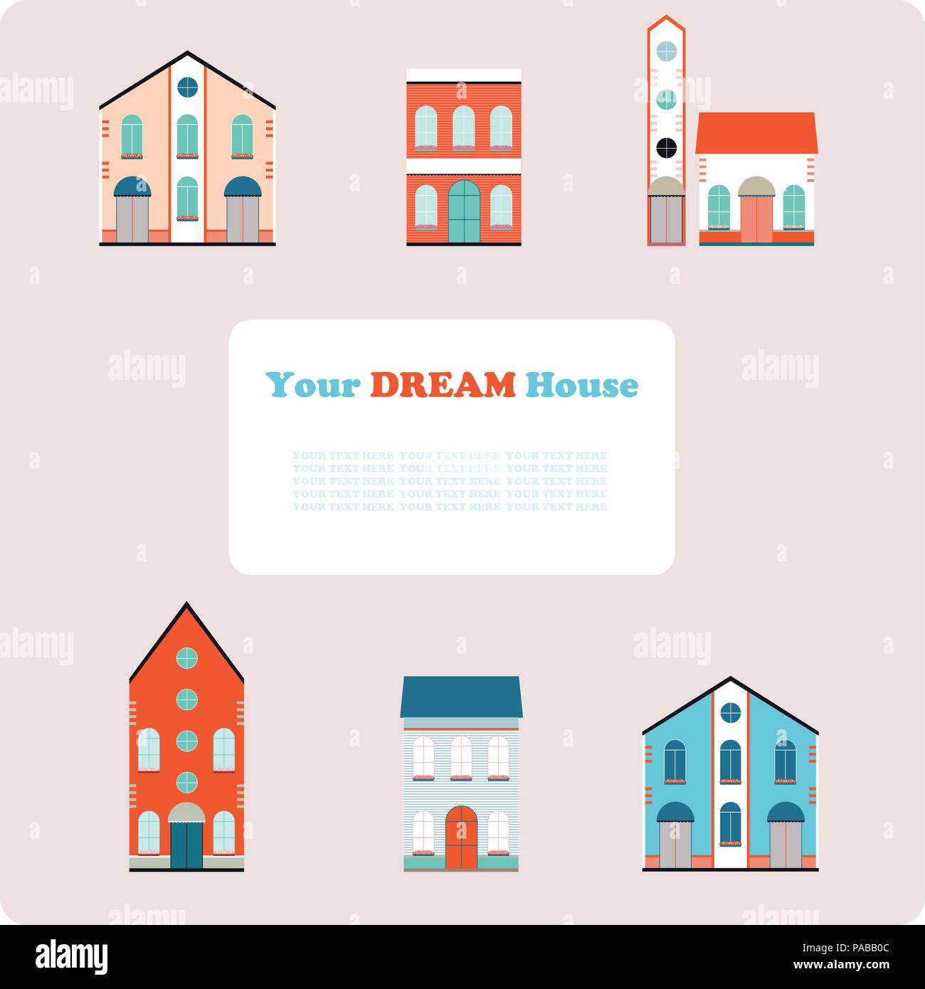 House set. Colorful home icon collection Stock Vector Image & Art - Alamy