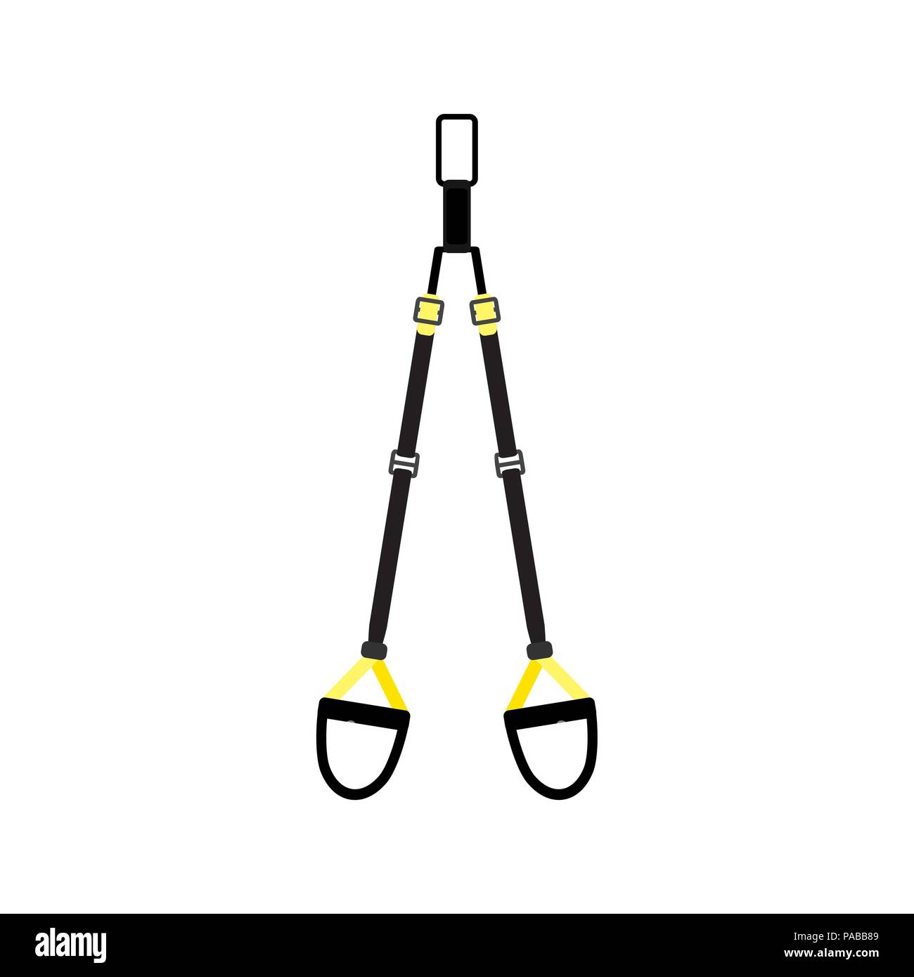 Strap for stretching fitness training isolated on white background ...