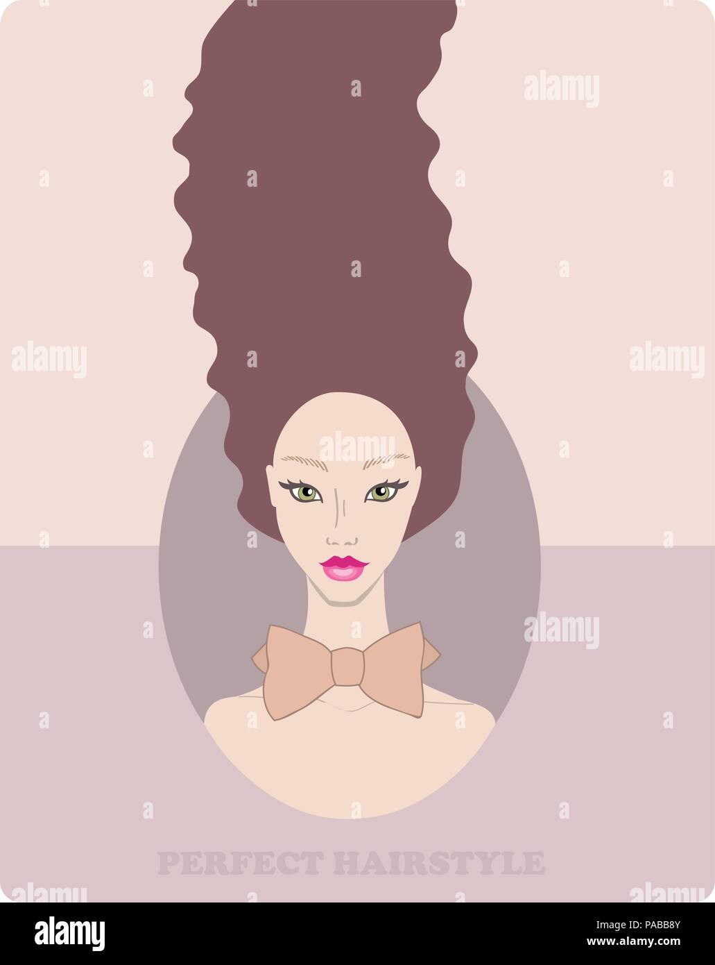 Curly hair model Stock Vector Images - Alamy
