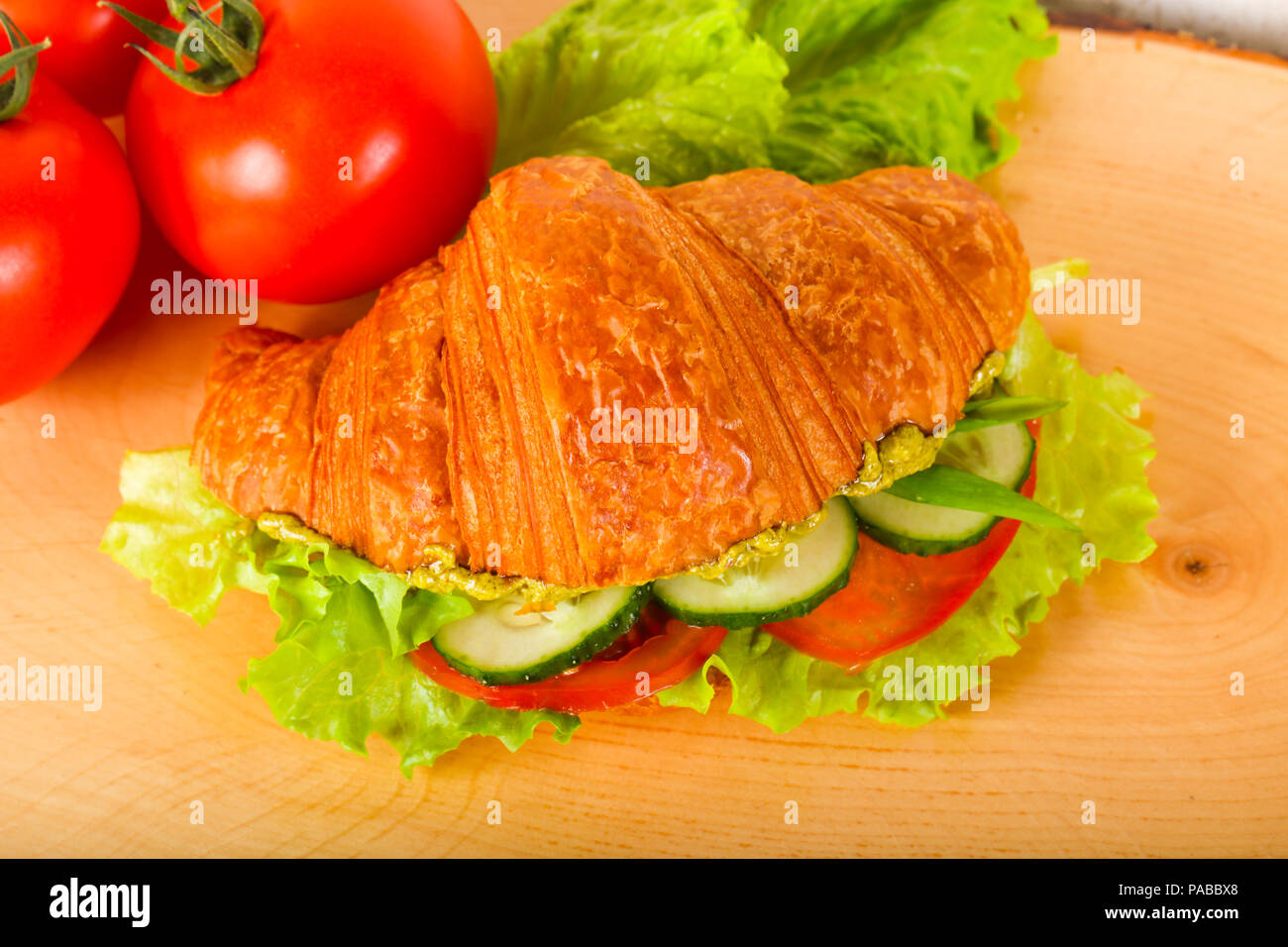 Vegan croissant with vegetables Stock Photo - Alamy