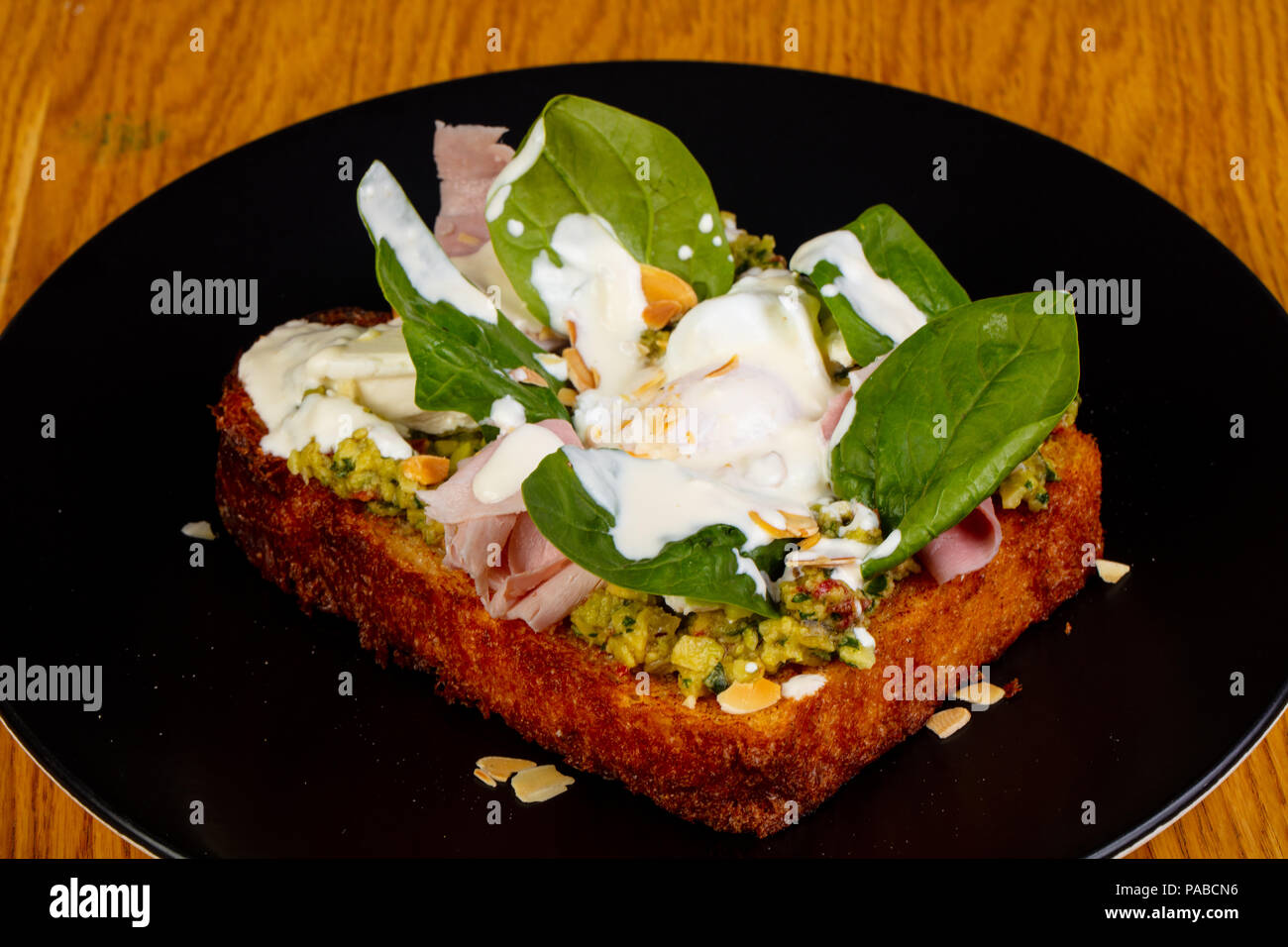 Brioche with ham and cheese Stock Photo - Alamy