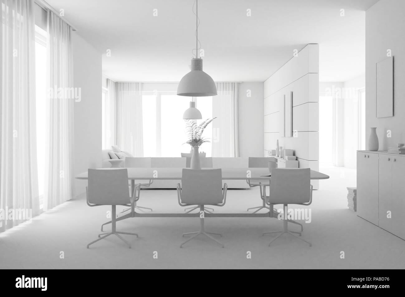 model of modern interior design living room Stock Photo - Alamy